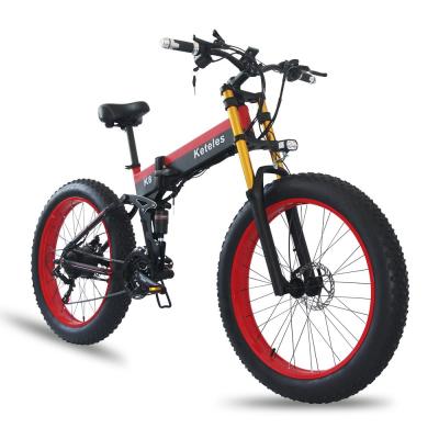 China High Quality 26x4.0 inch Fat Tire Folding E-Bike 1000W Motor 13AH Lithium Battery 21-Speed Electric Bike Drop Shipping Available for sale