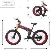 China High Quality 26x4.0 inch Fat Tire Folding E-Bike 1000W Motor 13AH Lithium Battery 21-Speed Electric Bike Drop Shipping Available for sale
