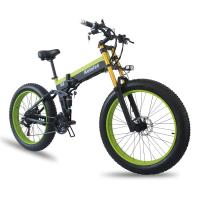 China EU Quality 26x4.0 inch Fat Tire Folding E-Bike 1000W Motor 13AH Lithium Battery 21-Speed Electric Bike Dual Crown Downhill Fork for sale