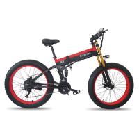 China EU Quality 26x4.0 inch Fat Tire Folding E-Bike 1000W Motor 13AH Lithium Battery 21-Speed Electric Bike Dual Crown Downhill Fork for sale