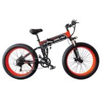 China 1000W 10AH Fat Tire Folding E-Bike Lithium Battery SMLRO S11 26x4.0 inch Electric Bike Drop Shipping Available for sale