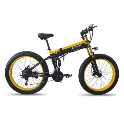 China 6061Alu Fat Tyre Electric Folding Bike , 13Ah 1000 Watt Folding Electric Bike for sale