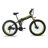 China 48V Fat Tire Folding Electric Bike , 30-50km/H Folding Electric Fat Bike for sale