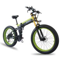 China 48V Fat Tire Folding Electric Bike , 30-50km/H Folding Electric Fat Bike for sale