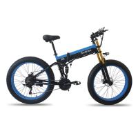 China 48V Fat Tire Folding Electric Bike , 30-50km/H Folding Electric Fat Bike for sale