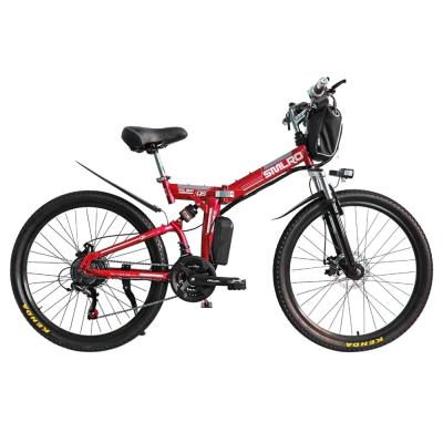 China 500W 26 Inch Wheel Folding Electric Bike 13AH Carbon Steel Frame for sale