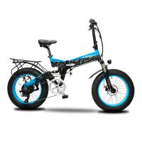 China 1000W 20 Inch Fat Tire Folding Electric Bike , ODM Electric Folding Bike 20 Inch for sale