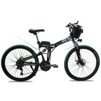 China IPS6 Waterproof 24 Inch Folding Electric Bike , 13AH Full Suspension E Bike for sale