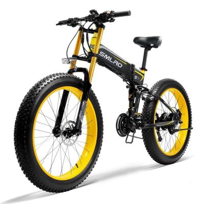 China 26in Fat Tire Folding Electric Bike With 48V 14Ah 50-60 Nm Torque for sale