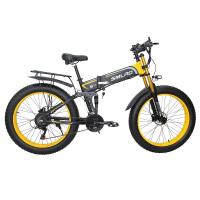 China 14AH Hidden Battery Fat Tire Folding Electric Bike , SMLRO Mountain Snow Ebike for sale