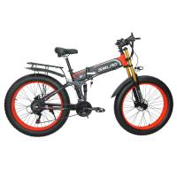 China 14AH Hidden Battery Fat Tire Folding Electric Bike , SMLRO Mountain Snow Ebike for sale