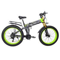 China 14AH Hidden Battery Fat Tire Folding Electric Bike , SMLRO Mountain Snow Ebike for sale