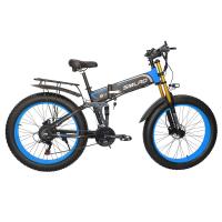 China 14AH Hidden Battery Fat Tire Folding Electric Bike , SMLRO Mountain Snow Ebike for sale