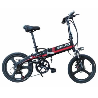 China TZ50 Rear Derailleur 20 Inch Folding Electric Bike 48V 5 Shifts Control for sale