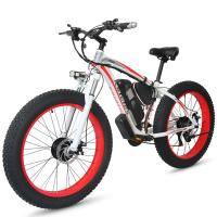 China 48V Dual Motor Dual Battery Ebike Shimano 21Speed Geared 26”X4.0”Fat Tire for sale