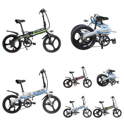 China 31mph 20 Inch Fat Tire Folding Electric Bike Smlro S9 48V 350W for sale