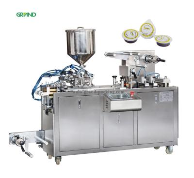 China Automatic Honey Liquid Blister Packing Machine With 2 Nozzles Filling Heads DPP 80 for sale