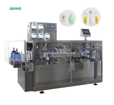 China 4 Filling Heads Plastic Ampoule Filling & Sealing Machine With Touch Screen 0.8-200ml for sale
