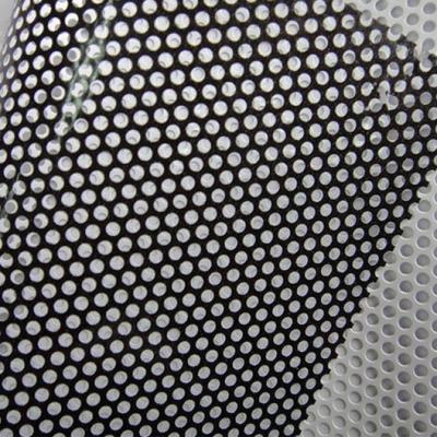 China One Way Inkjet Adhesive Vinyl Outdoor Vision Printable Window Film for sale