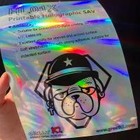 China Printable PVC self-adhesive decoration permanent holographic vinyl roll for sale