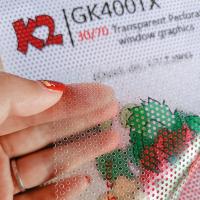 China PVC Interior Vinyl Window Graphics Advertising Perforated Inkjet Adhesive Vinyl for sale