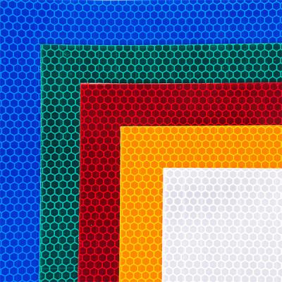 China Printable Micron Glass Prism Reflective Sheet Roll PVC Reflective Red Vinyl Wrap for sale