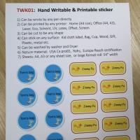 China Adhesive Stick On Clothing Labels 90 Mic Water-Based Name Label Stickers for sale
