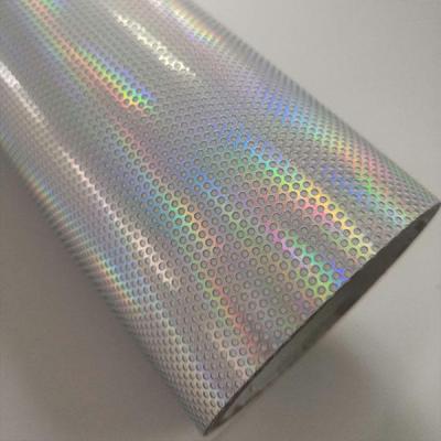 China SOL Perforated One Way Vision Window Film PVC Transparent Holographic Film for sale
