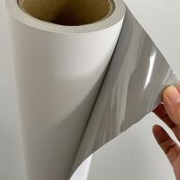 China Grey Glue Adhesive Sticker 180mic Polypropylene Self Adhesive Vinyl Film for sale