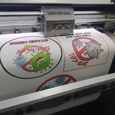 China Fabric Scrim Floor Graphics Vinyl Decals High Tack Stretchable For Carpet for sale