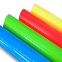 China Matte PVC Removable Adhesive Film Outdoor Fluorescent Neon Green Permanent Vinyl for sale