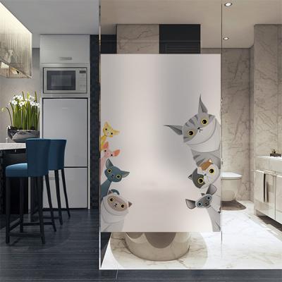 China Large Format Adhesive Printable Vinyl Window Graphics Frosted Film For Glass Window Door for sale