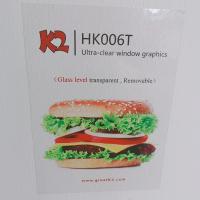 China PET Monomeric Clear Vinyl Window Graphics Removable Glue Film for sale