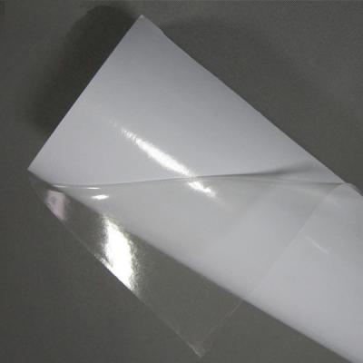 China PET Monomeric Clear Vinyl Window Graphics Removable Glue Film for sale