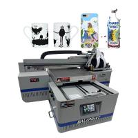 China Multifunctional LED UV Flatbed Printer C+W+Varnish Small 4060 A2 Size Uv Dtf Sticker Pen Bottle Phone Case Printer for sale