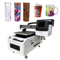 China Newest Automatic UV Inkjet Flatbed Printer 4050 XP600 I3200 Printhead For Glass Mug Bottle Phone Case Printing for sale