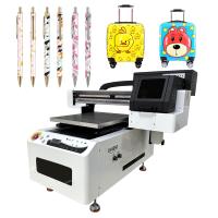China Newest Automatic UV Inkjet Flatbed Printer 4050 XP600 I3200 Printhead For Glass Mug Bottle Phone Case Printing for sale