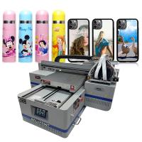 China Multifunction Glass Stone Leather Wood PVC 4060 Size Phone Case Printing Machine Label Sticker  Uv Flatbed Printer for sale
