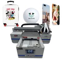 China Multifunction Glass Stone Leather Wood PVC 4060 Size Phone Case Printing Machine Label Sticker  Uv Flatbed Printer for sale