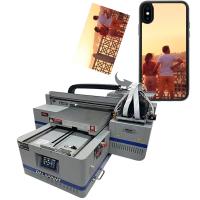 China Multifunction Glass Stone Leather Wood PVC 4060 Size Phone Case Printing Machine Label Sticker  Uv Flatbed Printer for sale