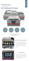 China 4060 A2 UV Flatbed Printer Digital Inkjet Printer for Wood Metal Glass High Precision UV Curing Printing Machine for sale