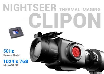 China High Precision Clip On Thermal Sight , 50Hz Frame Rate Thermal Imaging Clip On Scope for sale