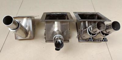 China cheap Hopper Dryer stainless steel  Suction Box  diameter 38mm , 50mm Double  /single pipe  to European for sale