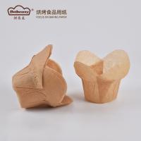 China Lotus Style Baking Cups High Temperature Resistant 220C Paper Liners FDA FSC Certified Greaseproof Baking Cups for sale