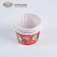 China Greaseproof Rolled Rim Muffin Cup 220C Disposable Food Grade Baking Liner for sale