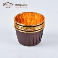 China Greaseproof Rolled Rim Muffin Cup 220C Disposable Food Grade Baking Liner for sale