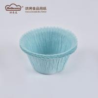 China Disposable Greaseproof Muffin Cup Liners Over Rim 220°C Oil Resistant Baking Cups for sale