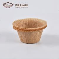 China Disposable Greaseproof Muffin Cup Liners Over Rim 220°C Oil Resistant Baking Cups for sale