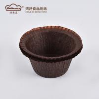 China Disposable Greaseproof Muffin Cup Liners Over Rim 220°C Oil Resistant Baking Cups for sale