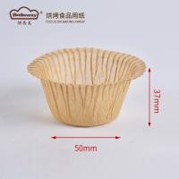 China Disposable Greaseproof Muffin Cup Liners Over Rim 220°C Oil Resistant Baking Cups for sale